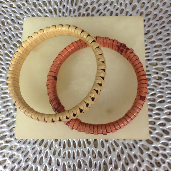 Vintage | Jewelry | 7s Rattan Bangle Bracelets | Poshmark